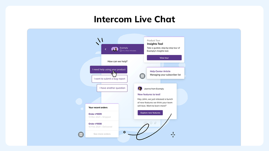 Embed Intercom Live Chat App with Shopaccino Store